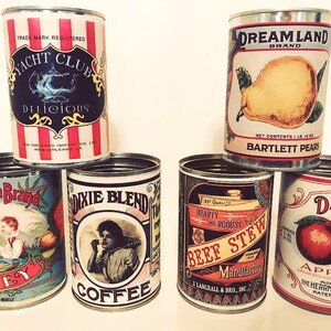 10 Vintage Food Can Labels Fruit Vegetables Milk Coffee Prints Wedding ...