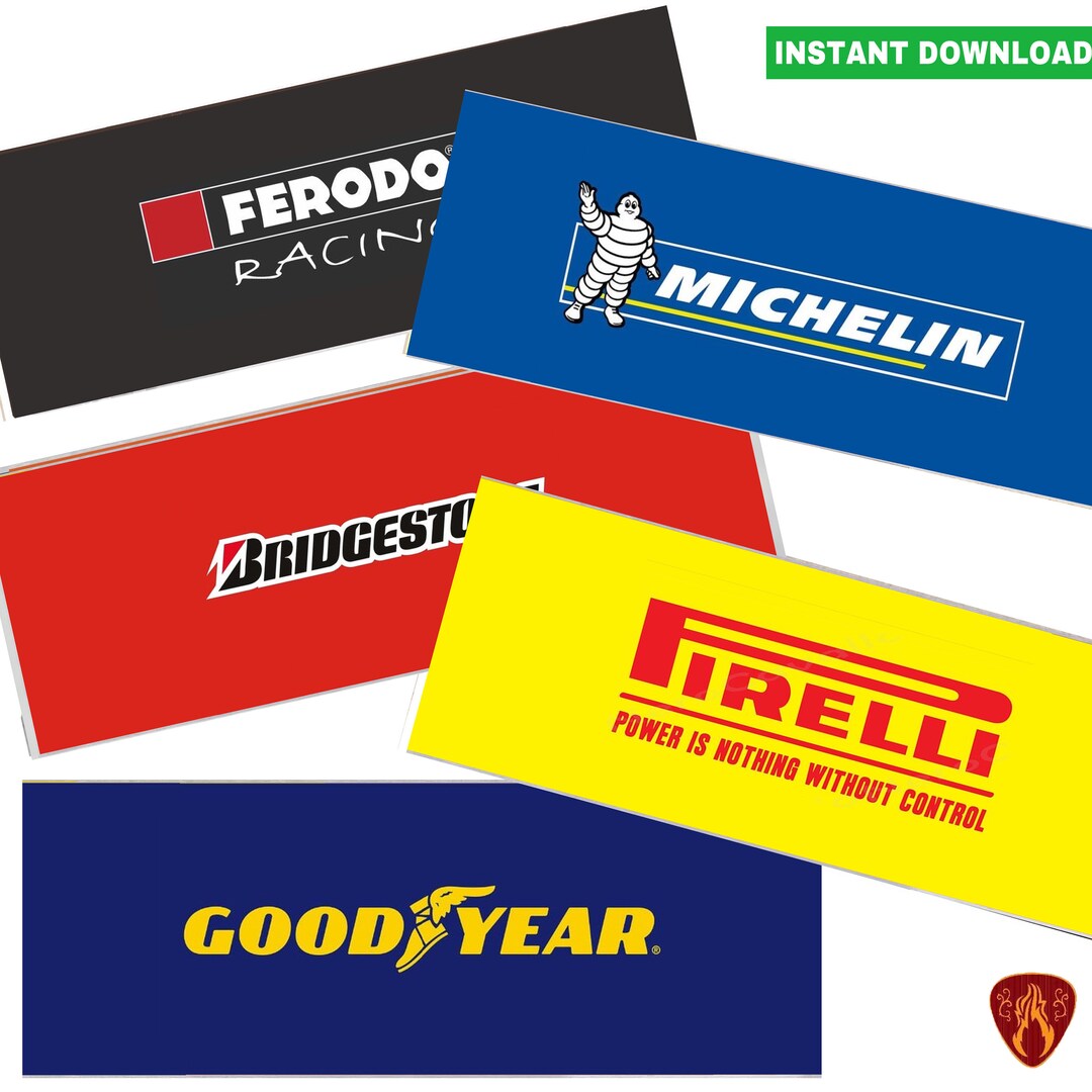 Race Labels for Kids Party Tin Can Tire Logos Car Party Labels ...