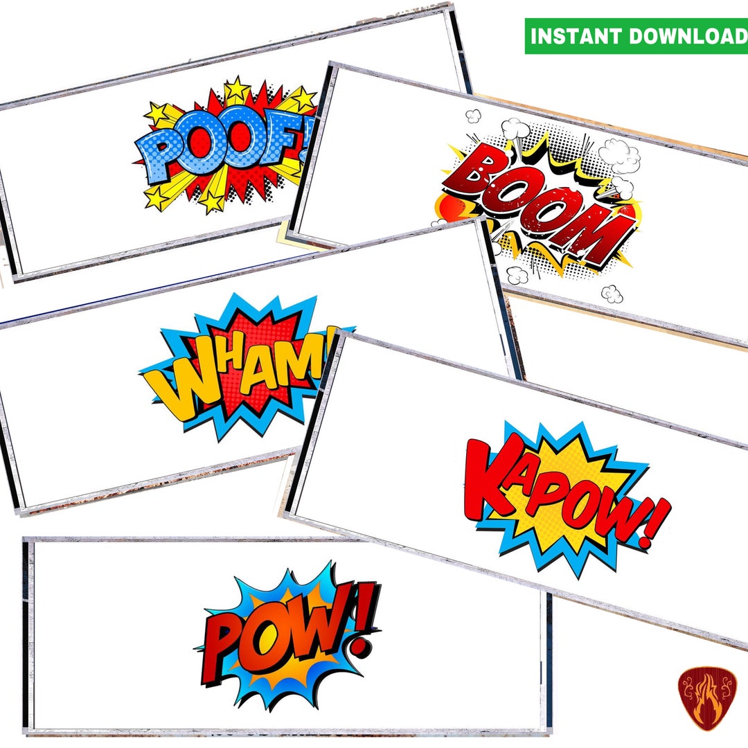 Superhero Party Labels for Tin Cans Comic Super Hero Marvel DC ...