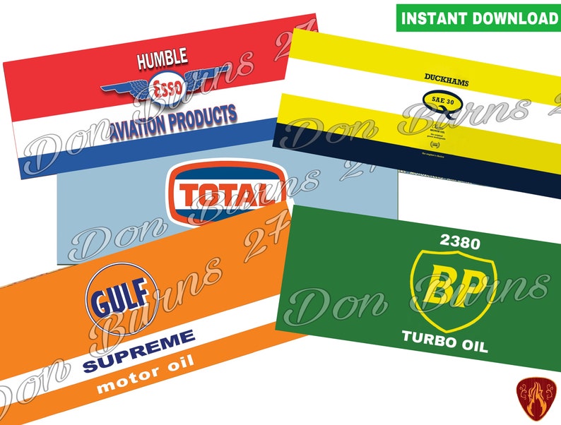 Motor Oil Labels Printable Instant Download Tin Can Label - Etsy