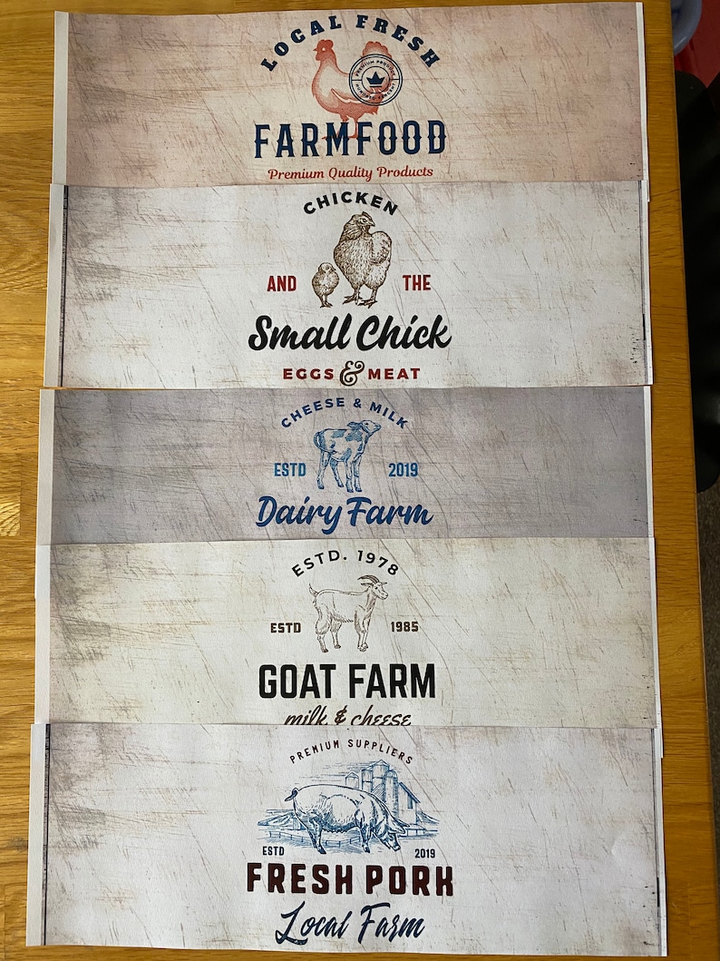 Farm Food Tin Cans Kitchen Decor Dairy Poultry Tin Can Storage Pots ...