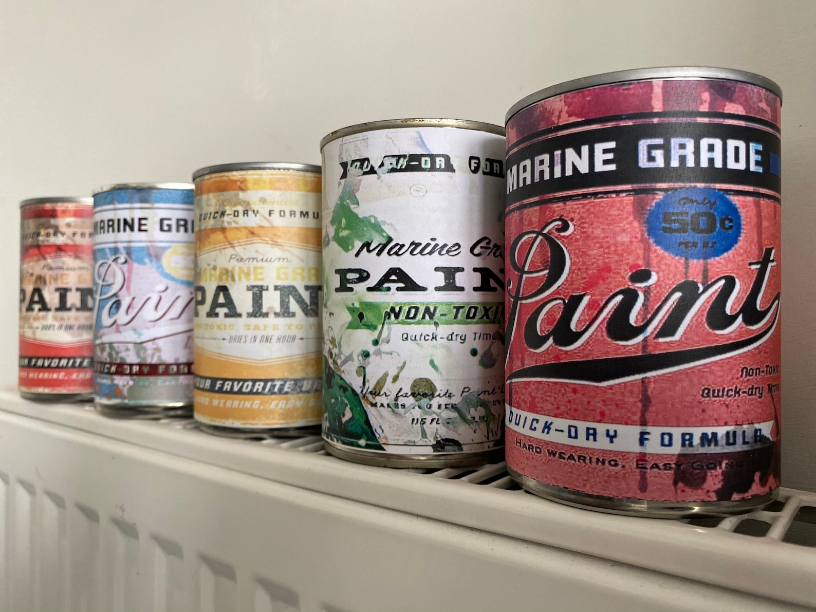 Paint Tin Can Labels Painting Pen Pots Paint Pots Kitchen Cutlery Pot ...