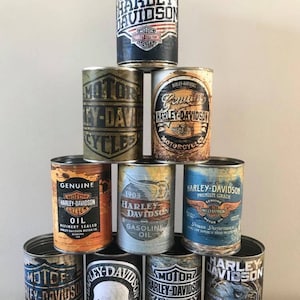 Vintage Motor Oil Cans Rustic Motorcycle Oil Can Replica Tin Can Rusty ...