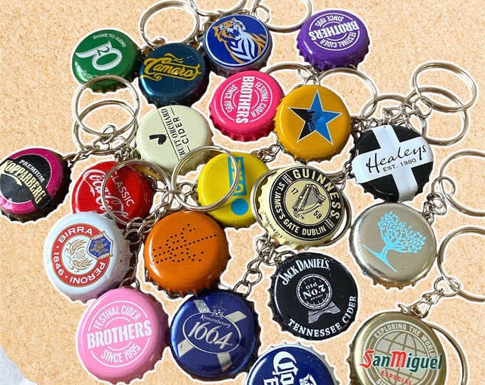 Bottlecap Caps Stash Tin Shaker Keychain - Etsy