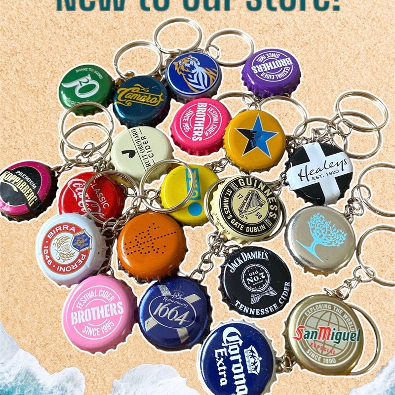 Bottle Cap Keychain - Etsy
