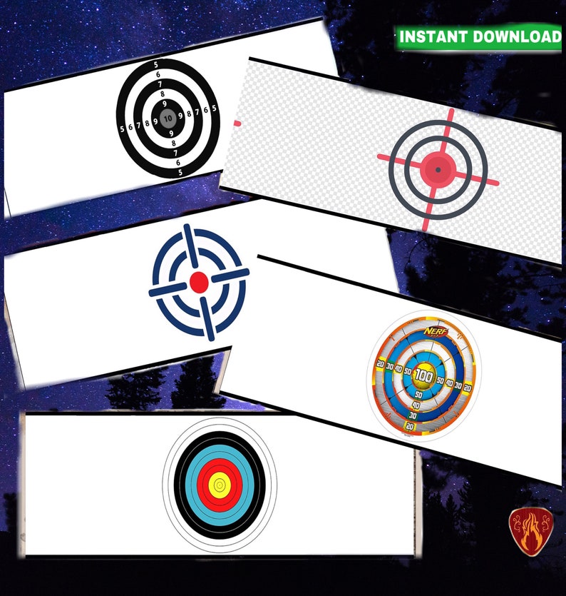 Tin Can Shooting Target Labels, Nerf Gun, Archery (instant Print) - Etsy