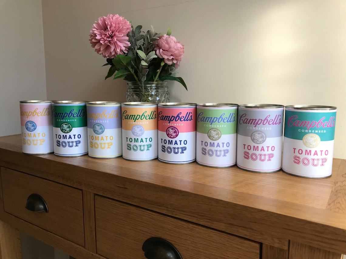 Campbells Soup Tin Can Labels Set of 5 Printable Digital Soup Tin ...