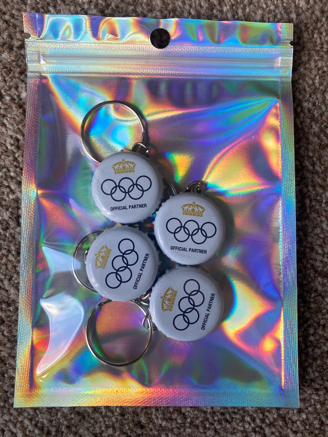 2024 Olympics Keychains Corona Bottle Cap Keyrings Beer Cap Rings for ...