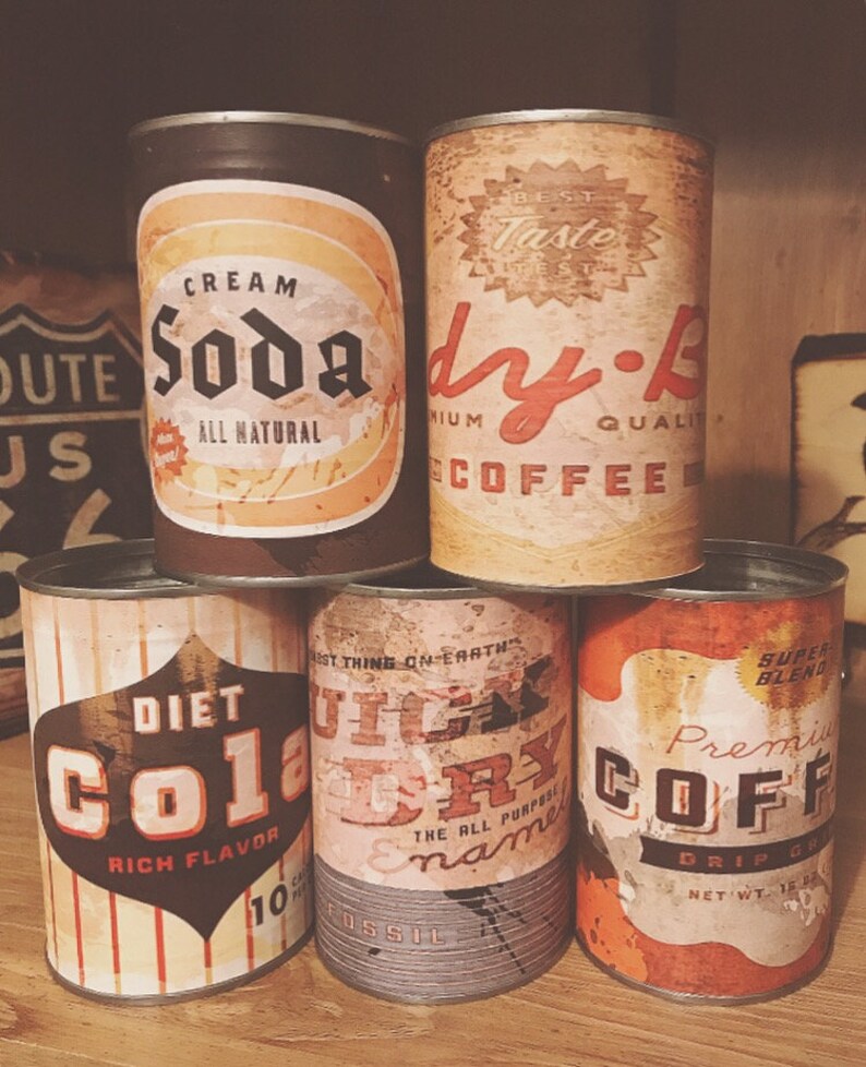 Printable Vintage Food Tin Can Labels Print Fruit Vegetable - Etsy