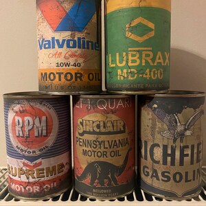 Motor Oil Labels to Print, Instant Download Tin Can Label Prints for ...