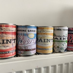 Paint Tin Can Labels Painting Pen Pots Paint Pots Kitchen Cutlery Pot ...