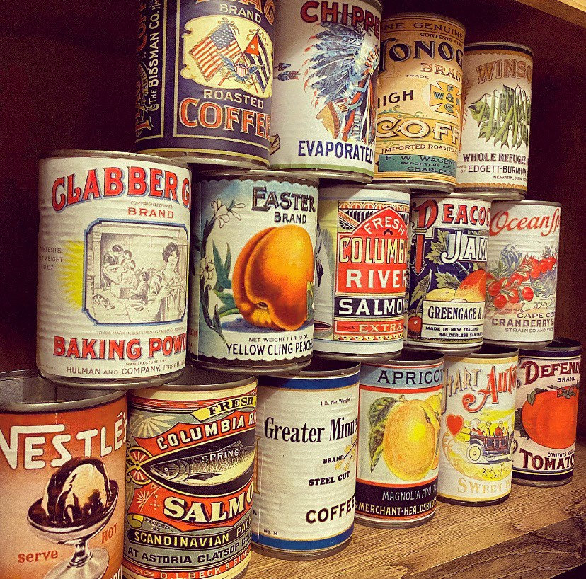 Vintage Food Tin Cans Rustic Tins Retro Tin Can Replica | Etsy UK