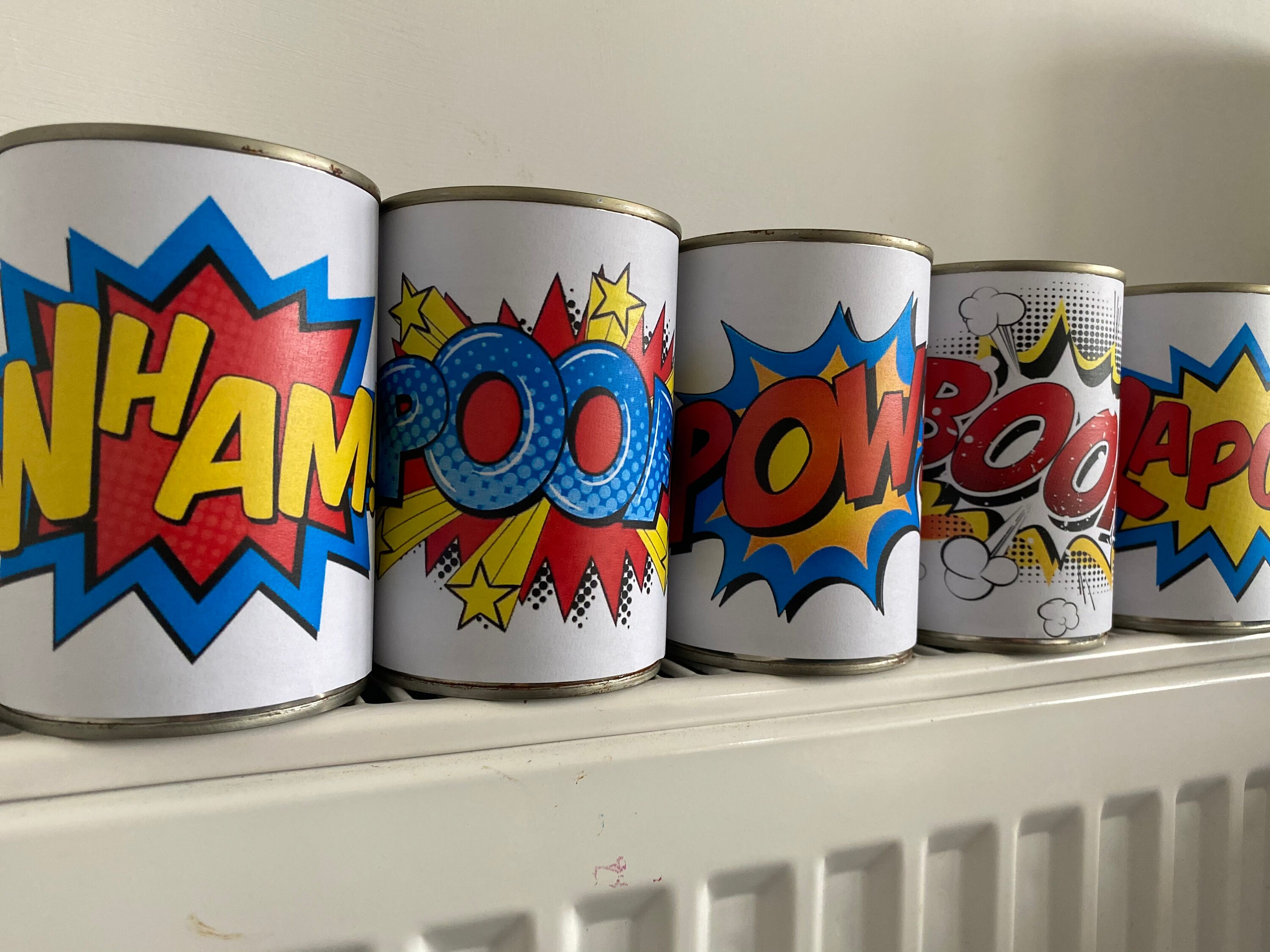 Superhero Party Labels for Tin Cans Comic Super Hero Marvel DC - Etsy UK