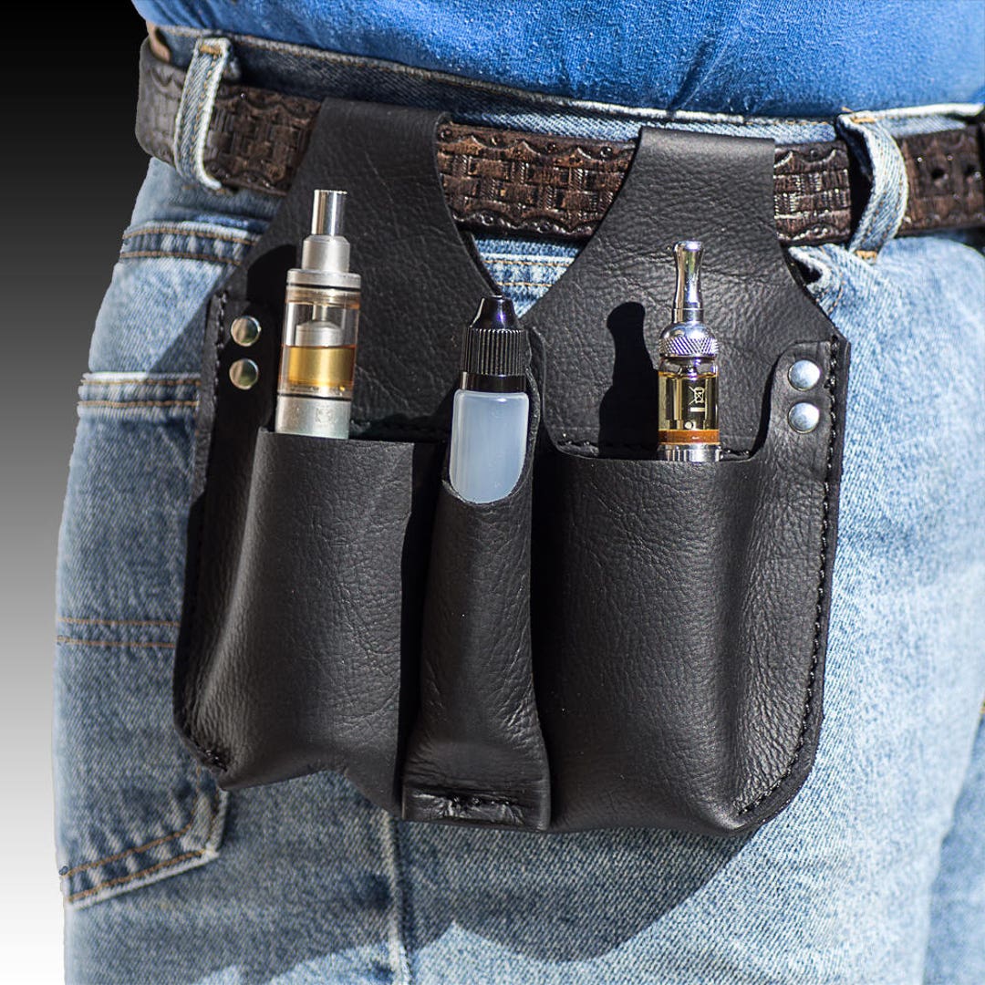 Leather Belt Pouch Cigarette Case Cigarette Holder Belt Bag Gift Box ...