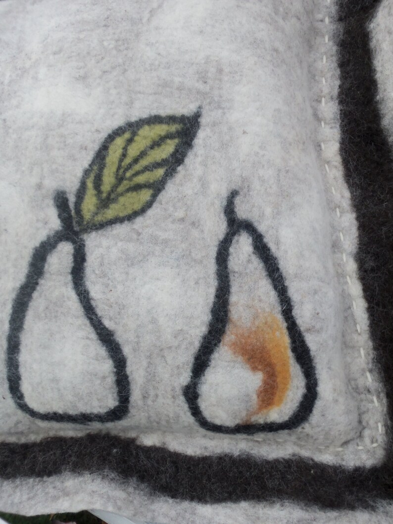 Merino Felted Wool Cushions 'pears' - Etsy