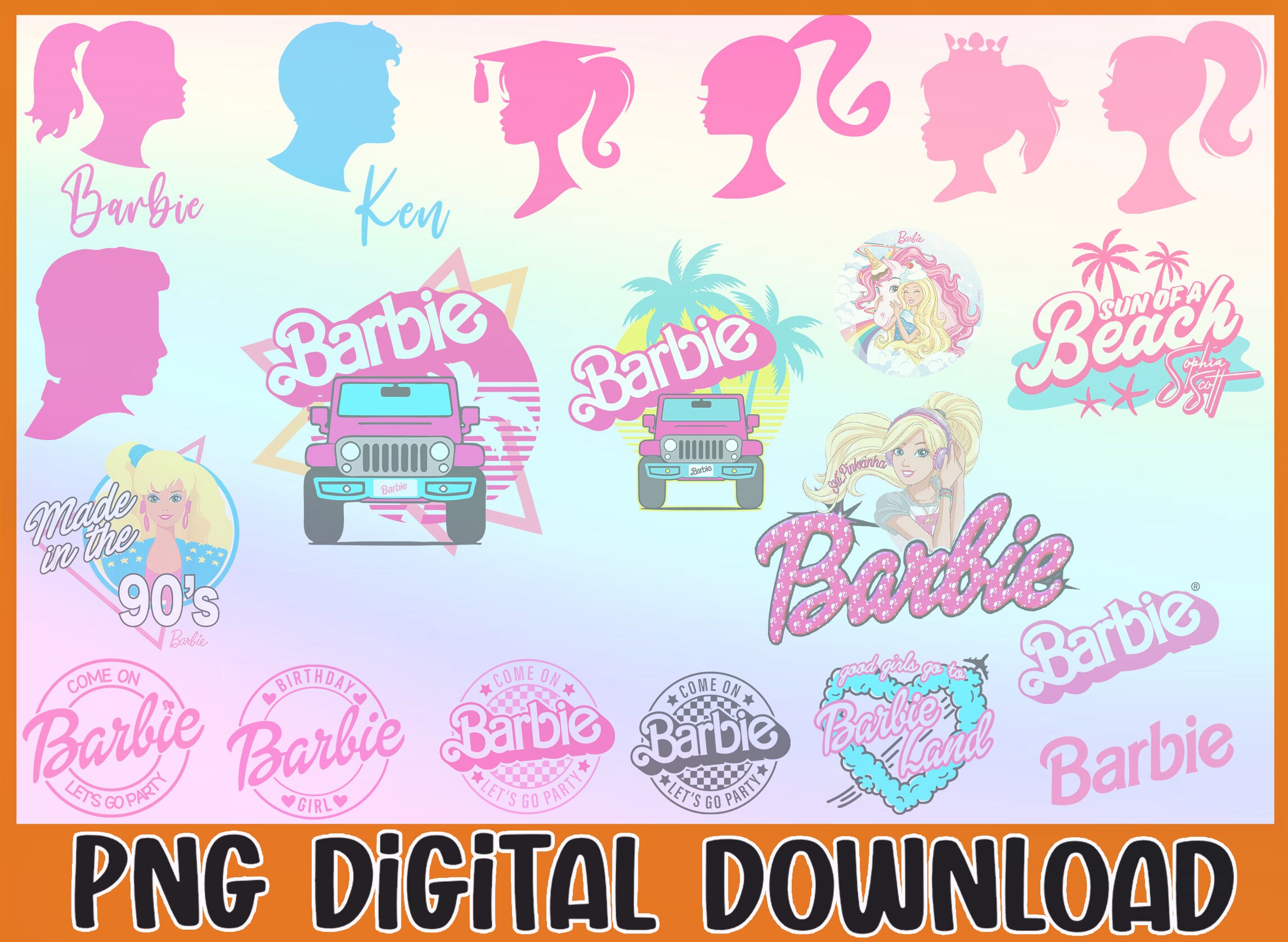 Barbie Doll Svg-20 Svgs and Pngs Bundle-barbie 19 Svg Png - Etsy