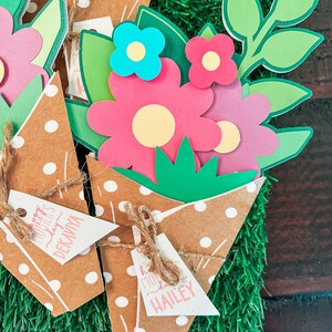 Handcrafted Flower Bouquet Gift Card Holder, Custom Colors - Etsy