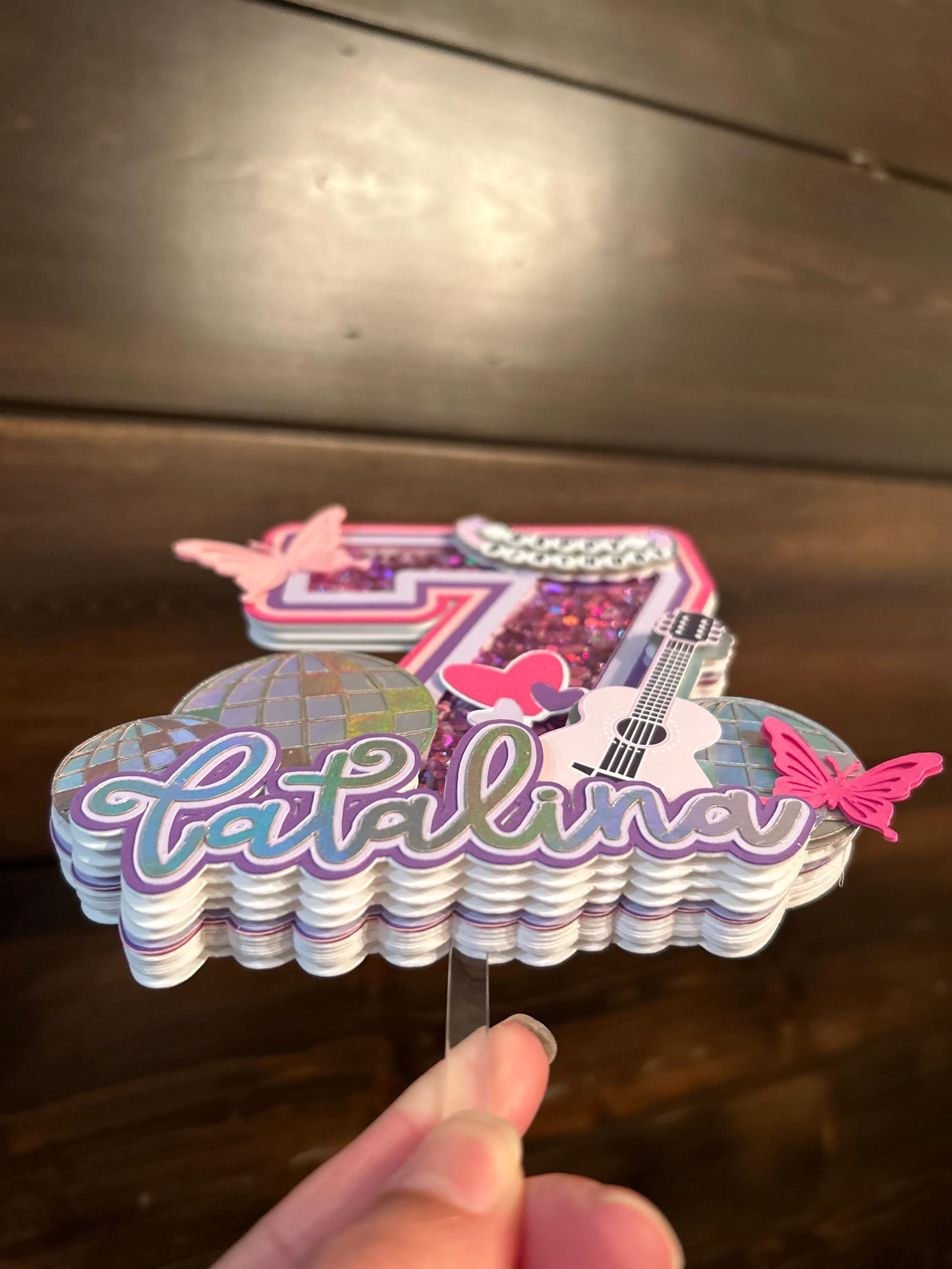 Taylor Inspired Cake Topper Personalized Swift Birthday Decor Cake ...