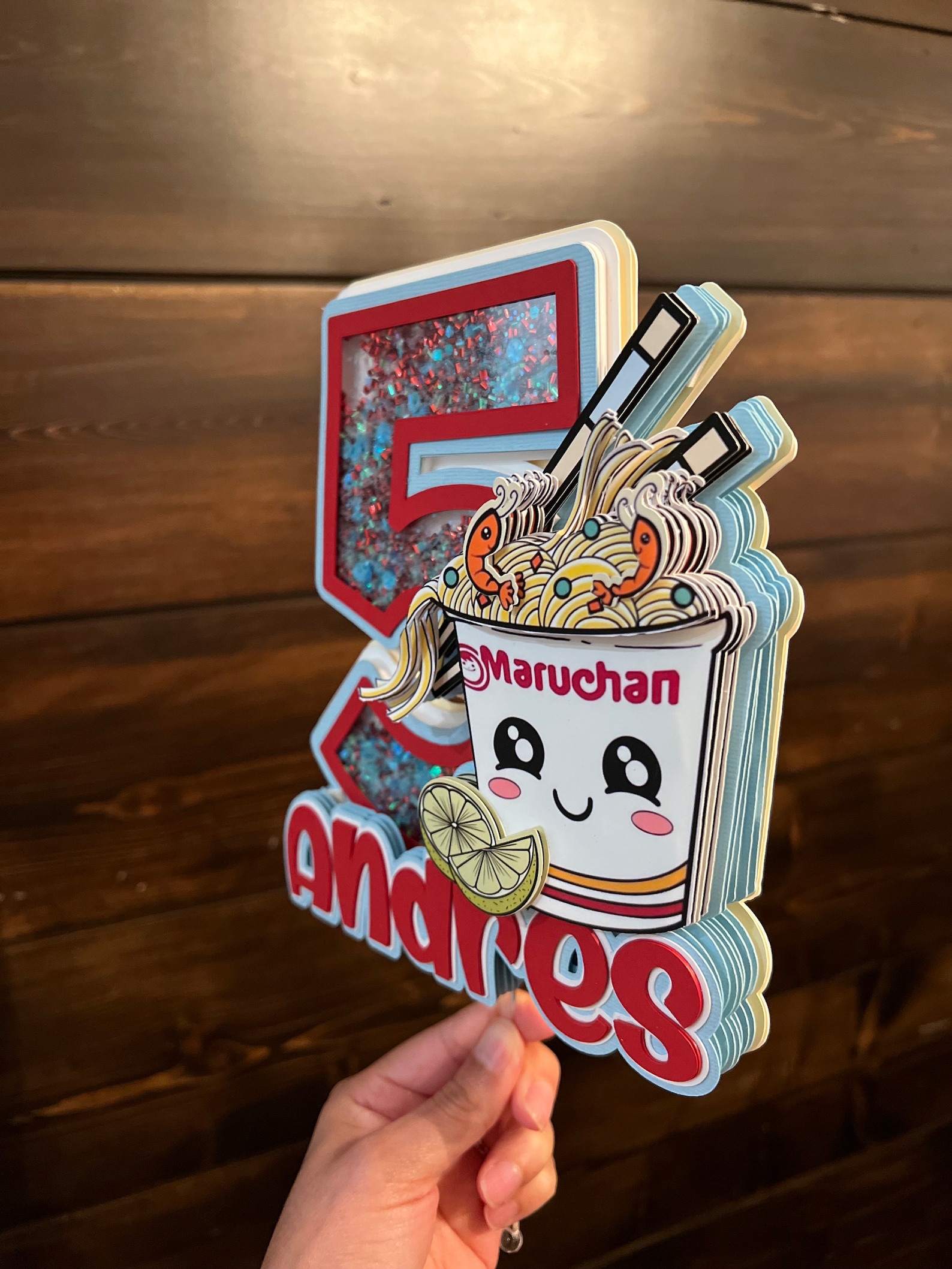 Handmade Noodle Cake Topper, Personalized Ramen Birthday Party Decor - Etsy