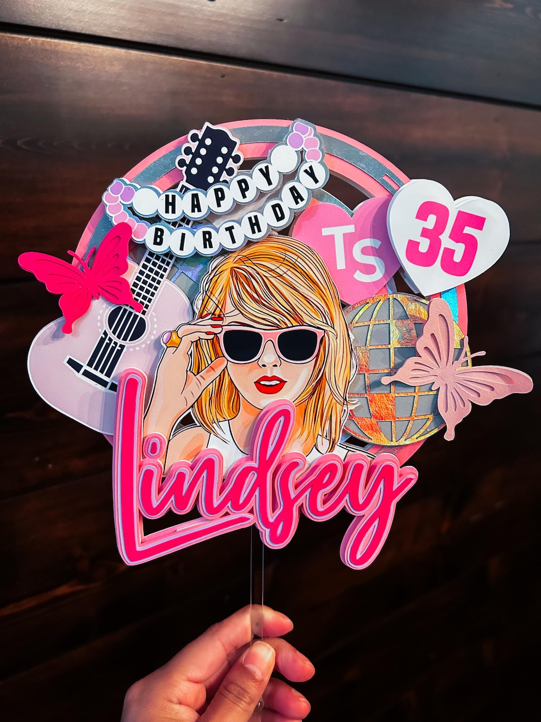 Taylor Swift Birthday Cake Topper Custom Swiftie Party Decor Taylor ...