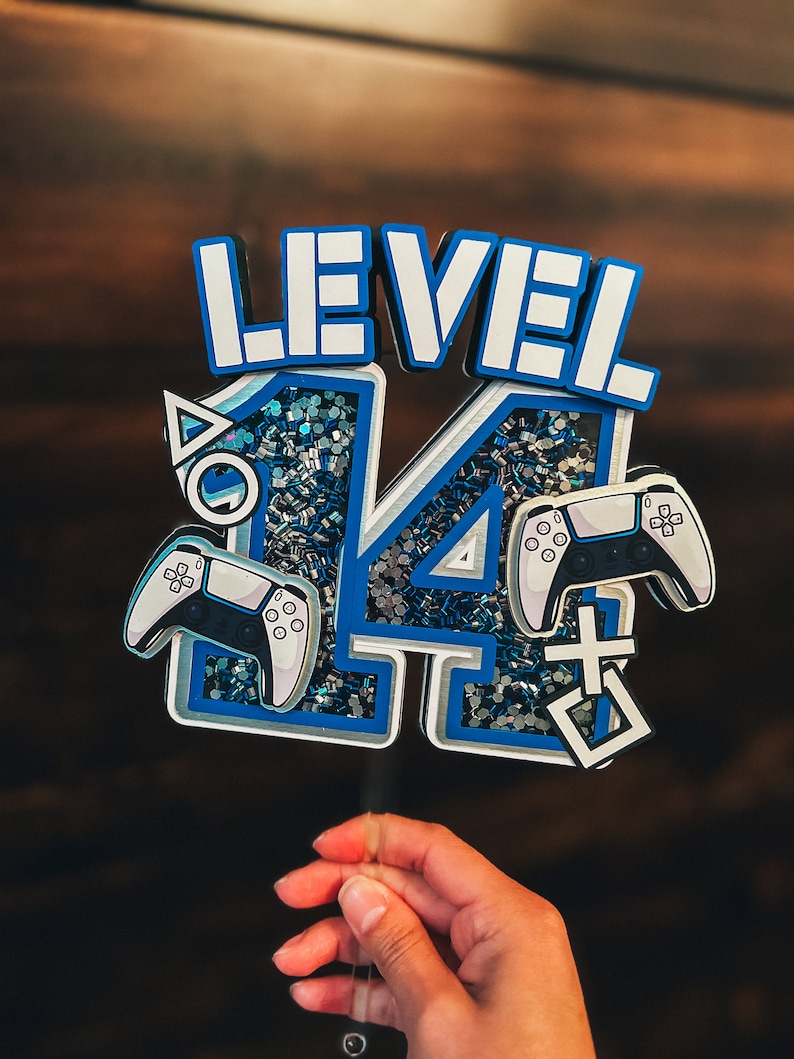 Gamer Cake Topper Video Game Birthday Party Decoration Personalized ...