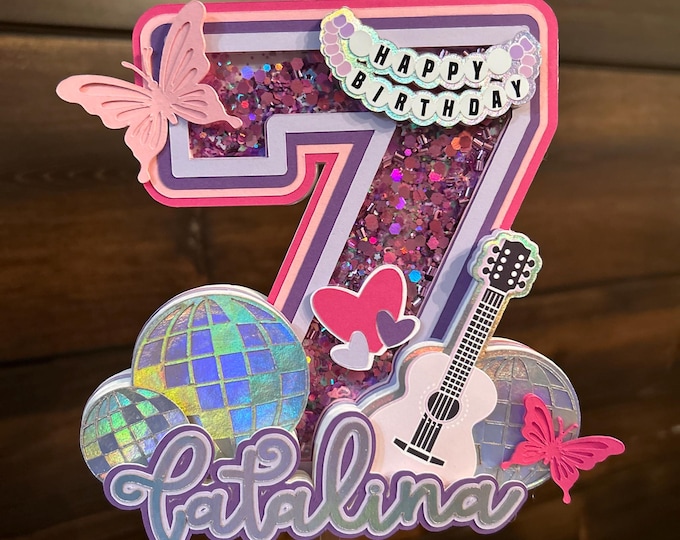 Taylor Inspired Cake Topper Personalized Swift Birthday Decor Cake ...