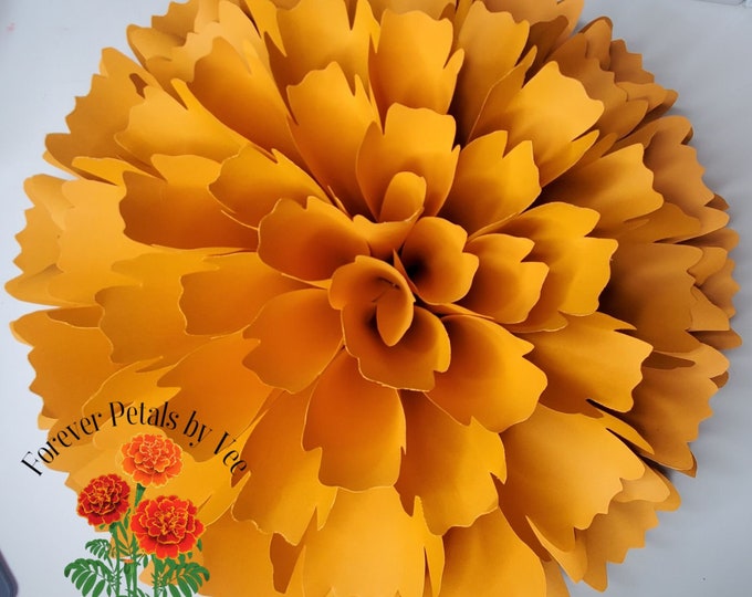 PDF/ PNG Large Marigold Template - Etsy