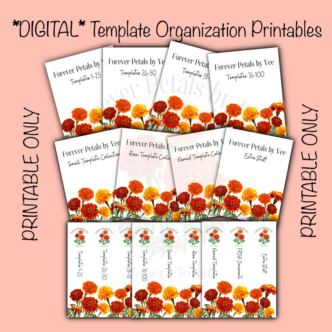 Template Organization/notes Sheet *PDF* Format ONLY - Etsy