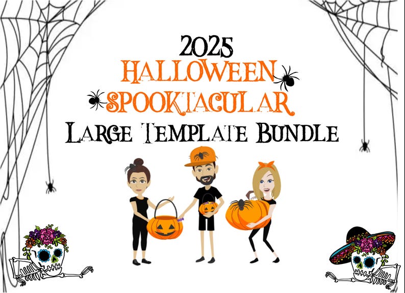 Halloween Spooktacular 2025 Template Bundle/flower Templates/halloween ...