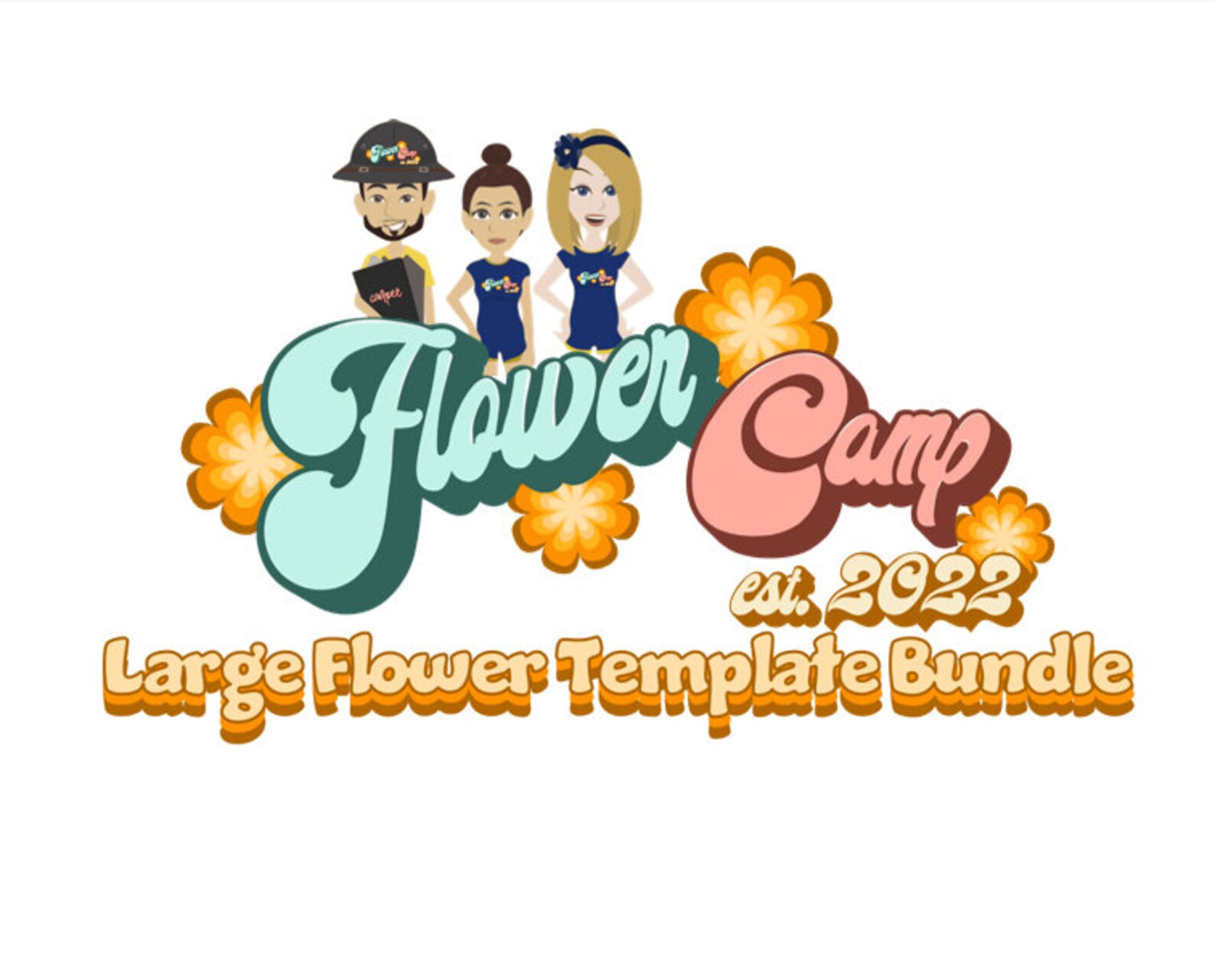 Flower Camp 2022 Large Template Bundle/flower Templates/flower Camp ...
