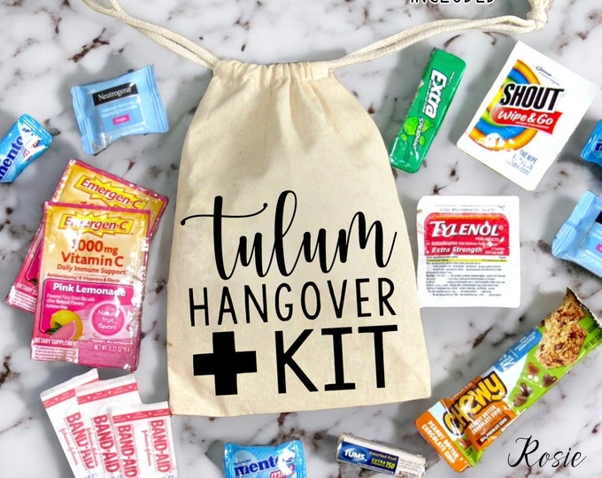 Tulum Hangover Kit, Bachelorette Party Hangover Kit, Tulum Bachelorette ...
