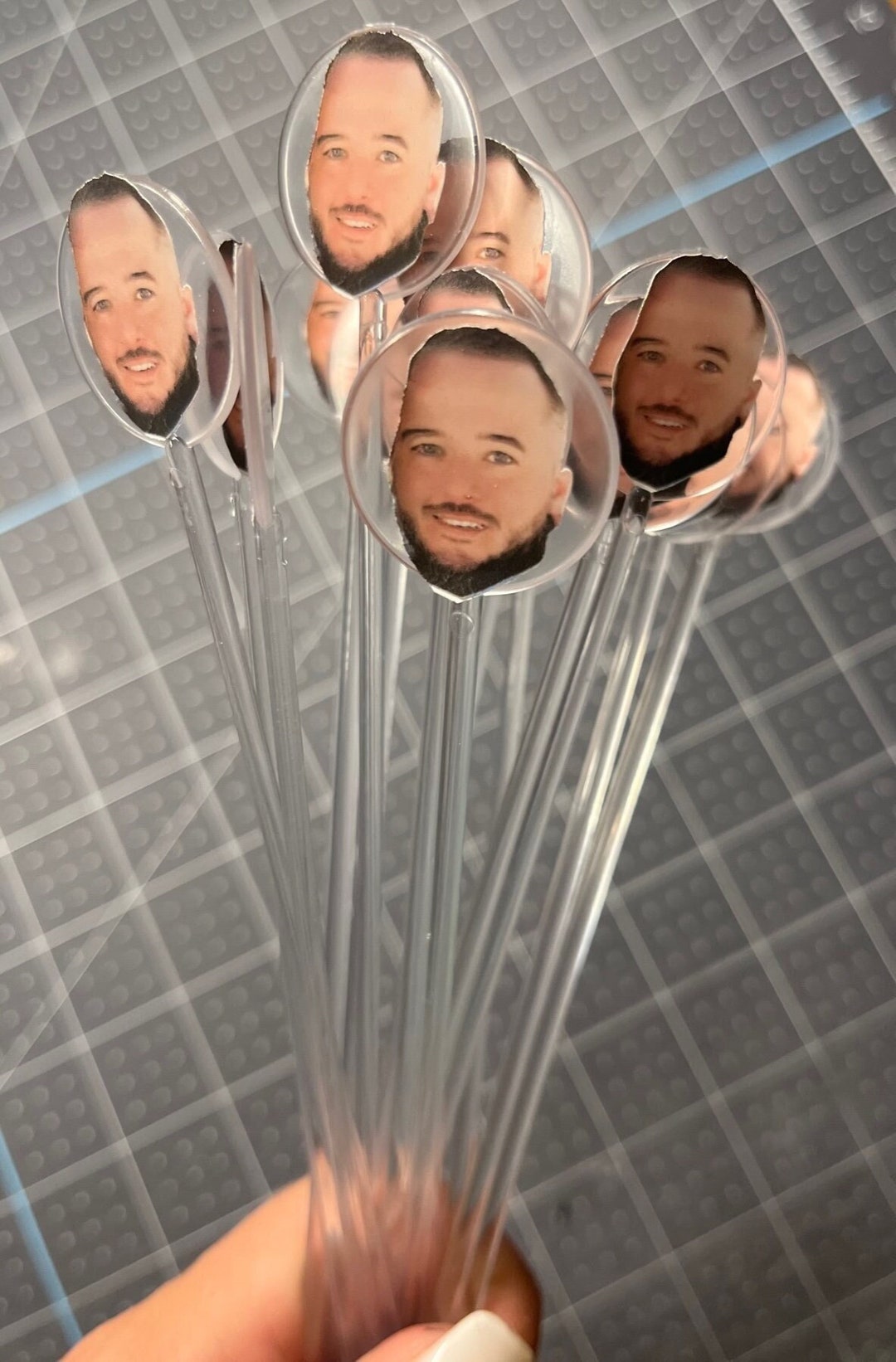 Custom Face Drink Stirrers, Personalized Drink Stirrers, Face on Drink ...