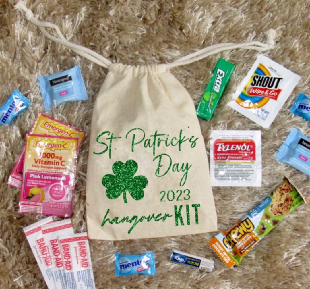 St. Patrick's Day Hangover Kit, St Patty's Party Supplies, Saint ...