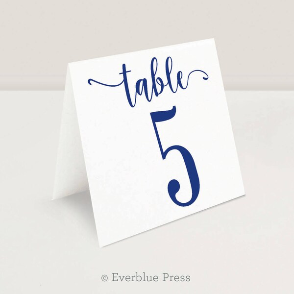 Navy Table Numbers - Etsy
