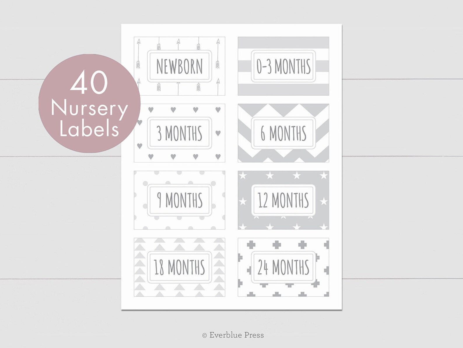 Printable Nursery Drawer Label Organizers, Baby Drawer Closet Label - Etsy