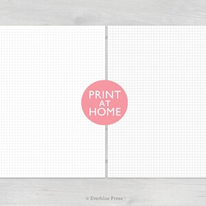 Printable Graph Paper and Bullet Journal Dot Paper, 8.5x11" PDF ...