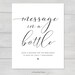 Message in a Bottle SIGN + CARDS Printable PDF | 5x7 8x10 11x14 Instant ...