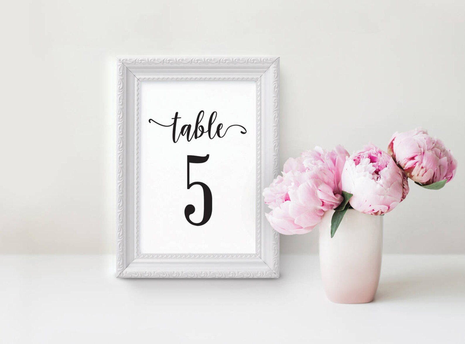 Black Table Numbers Printable, Wedding Table Numbers 1-50, Instant ...
