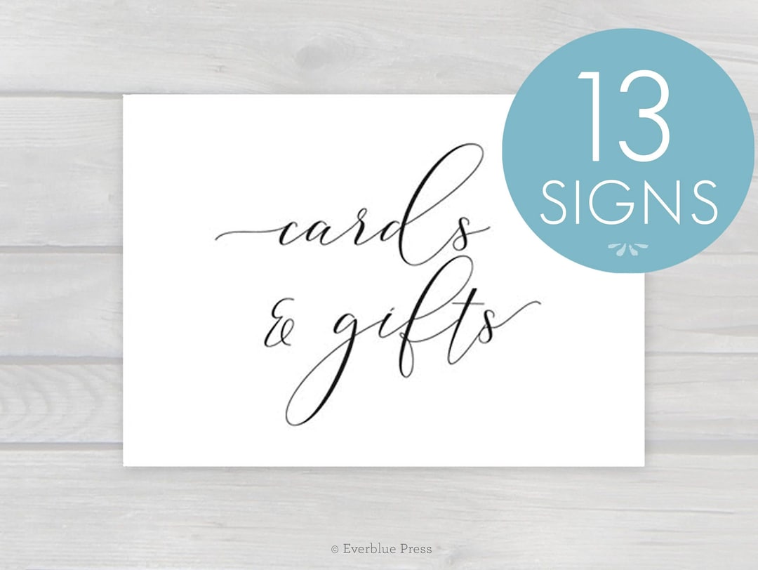 Wedding Sign Pack Printable, Elegant Script Bundle, Instant Download - Etsy