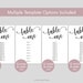 5x7 Wedding Seating Chart Cards Printable, Tables 1-20, Editable Guest ...