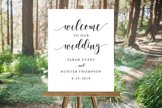 Welcome to our Wedding Printable Sign Editable Template | Etsy