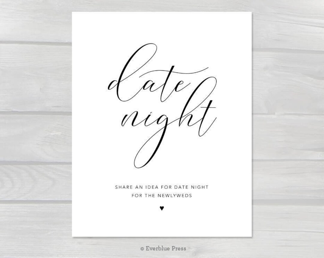 Date Night Jar Printable Sign, Instant Download - Etsy