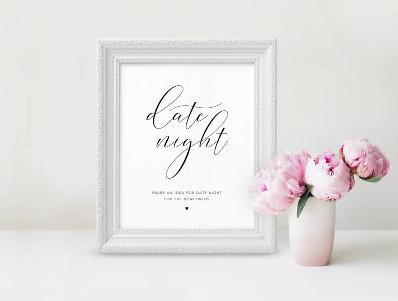 Date Night Jar Printable Sign Instant Download | Etsy