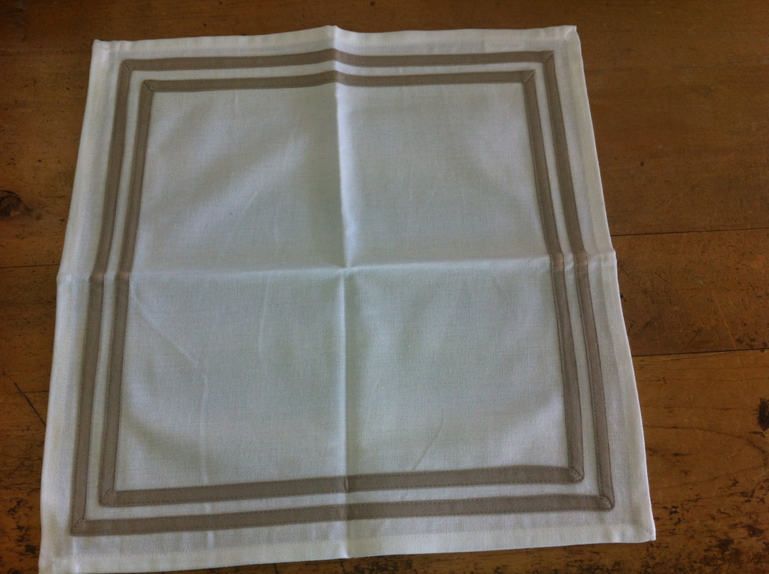 Natural Cotton Monogrammed Table Napkins Set of Two 40 X 40cm - Etsy