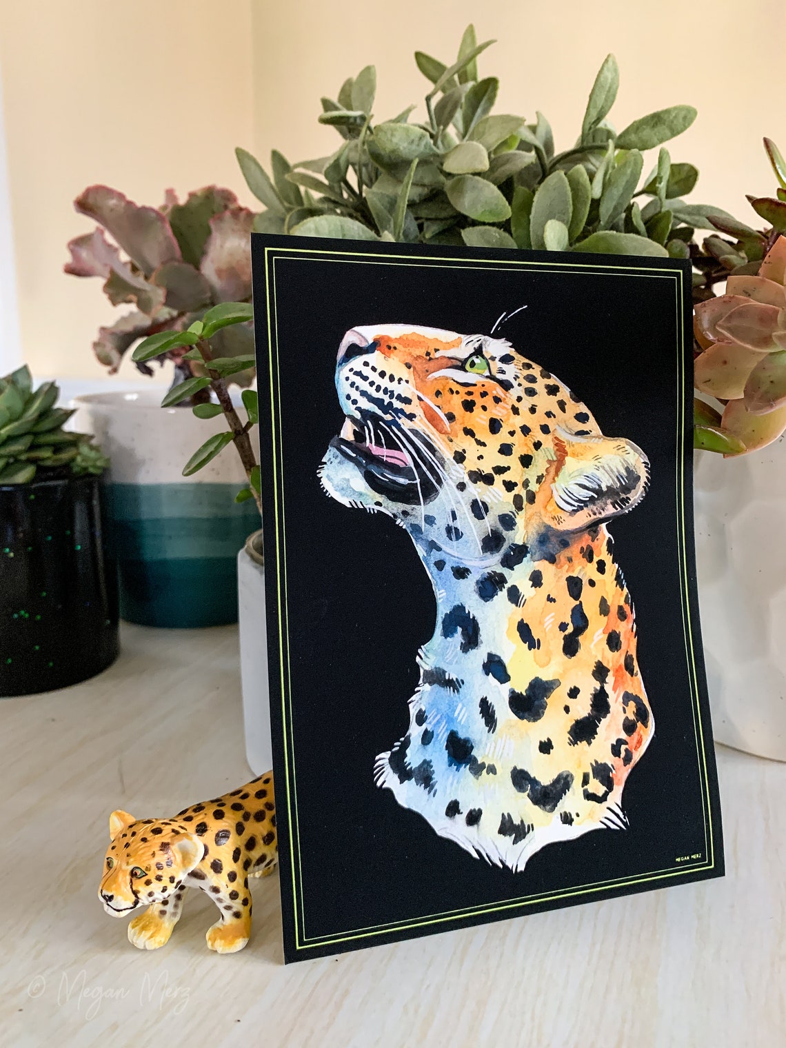 Colorful Leopard Print Wall Decor Fine Art Print Big Cat - Etsy