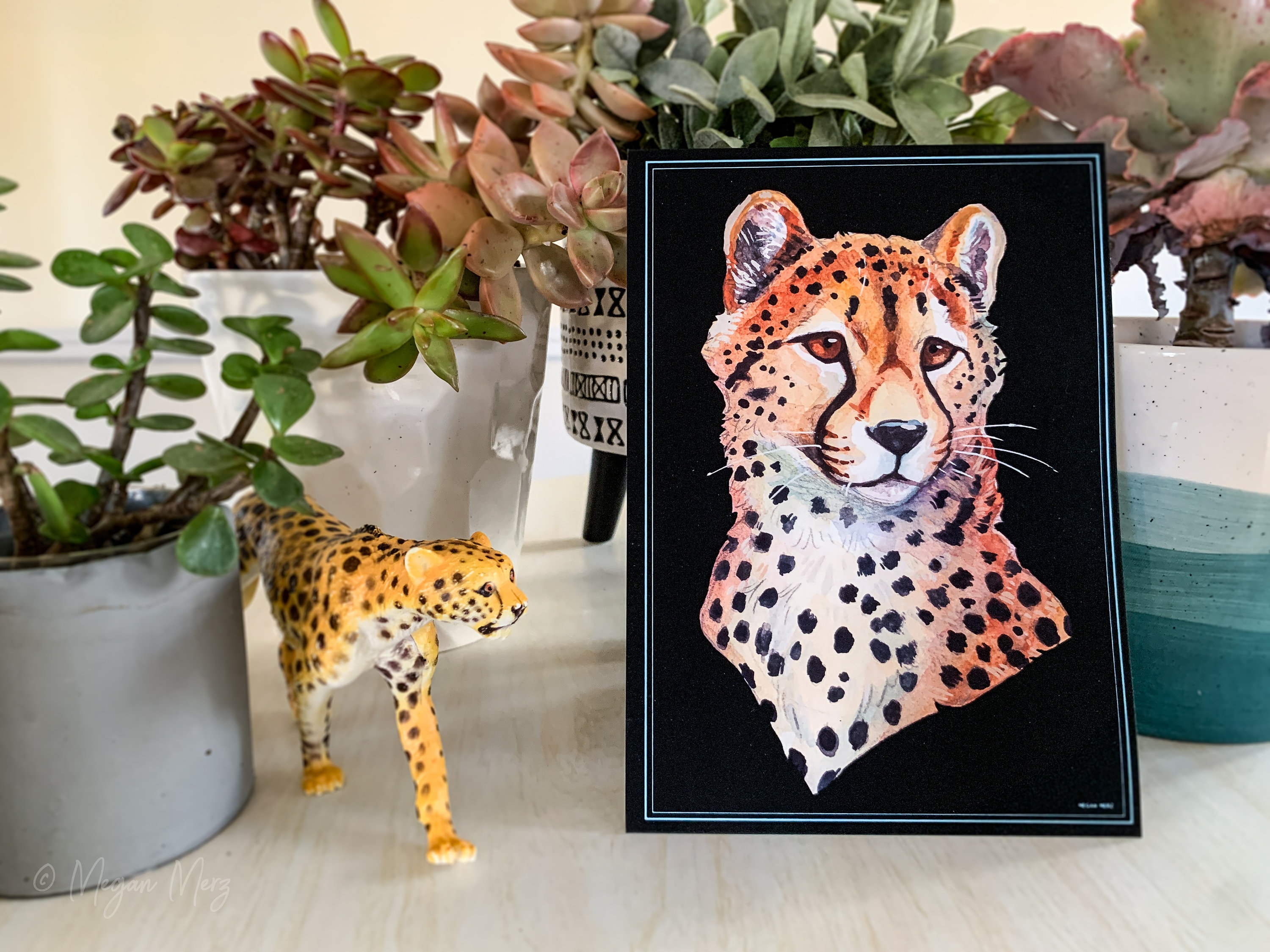 Colorful Cheetah Print Wall Decor Fine Art Print Big Cat | Etsy