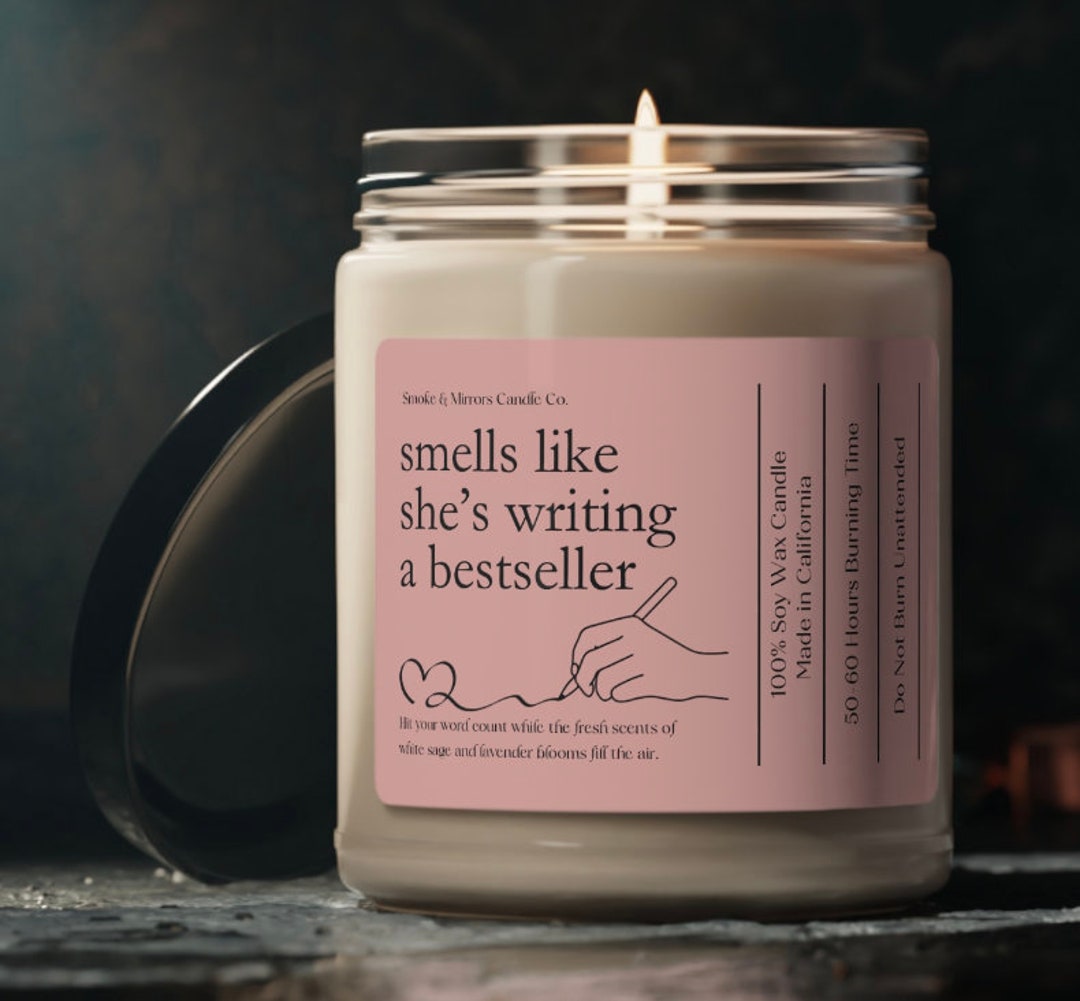 Smells Like Writing a Bestseller, Writer Gift, Author Candle, Novel ...