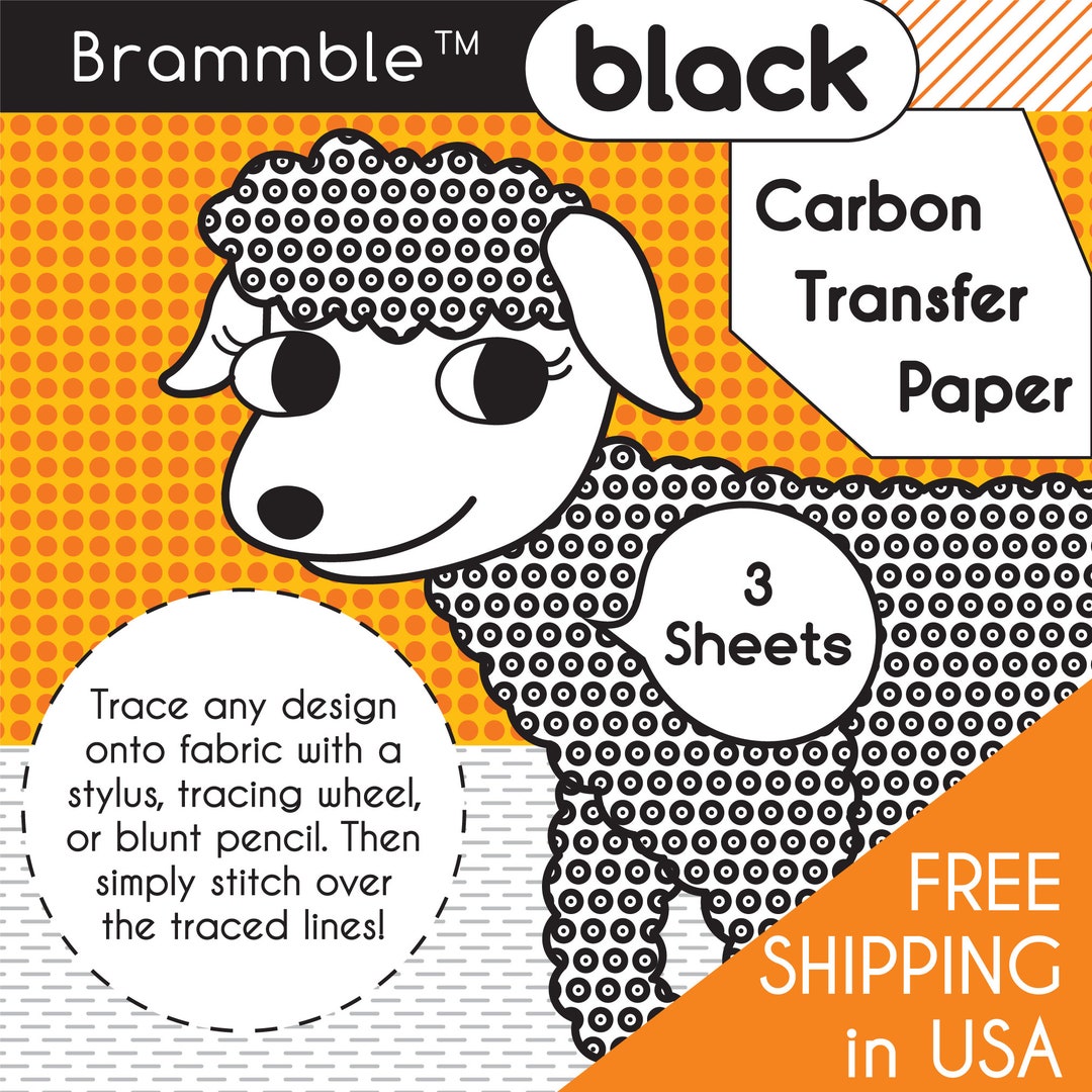 Black Carbon Transfer Paper for Image Transfer Onto Fabric, Paper, or ...