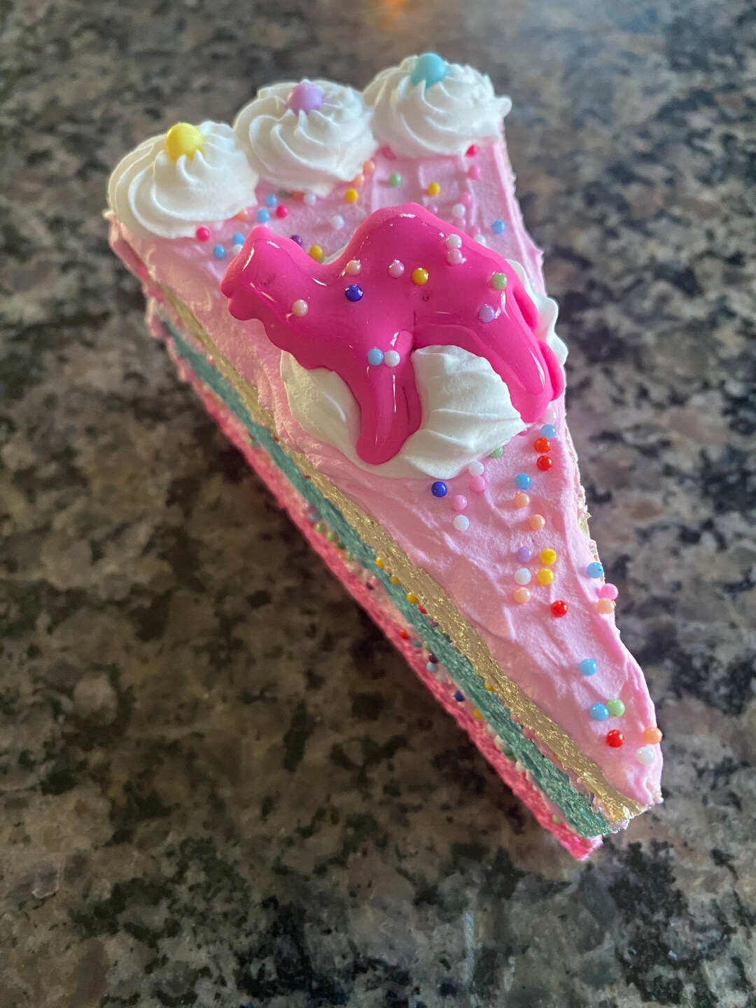 Fake a Cake a Slice 3 Tiered Sponge Cake Life Size Cake - Etsy