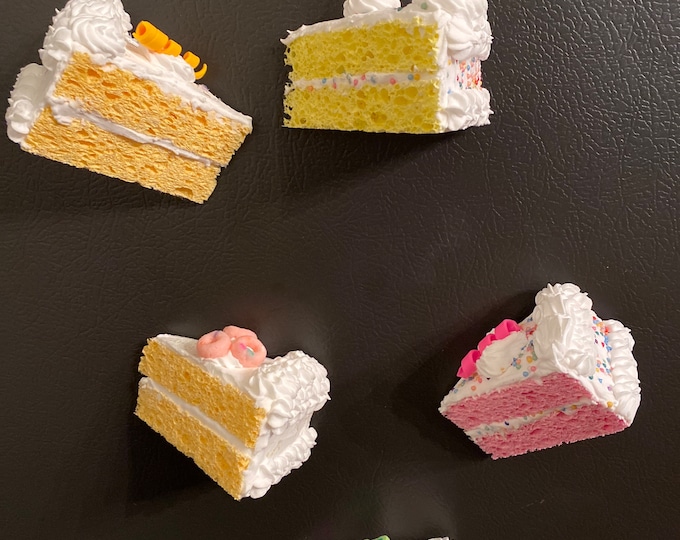 Sliced Cake Magnet Cake Magnet Realistic Cake Magnet Sponge Cake Magnet ...
